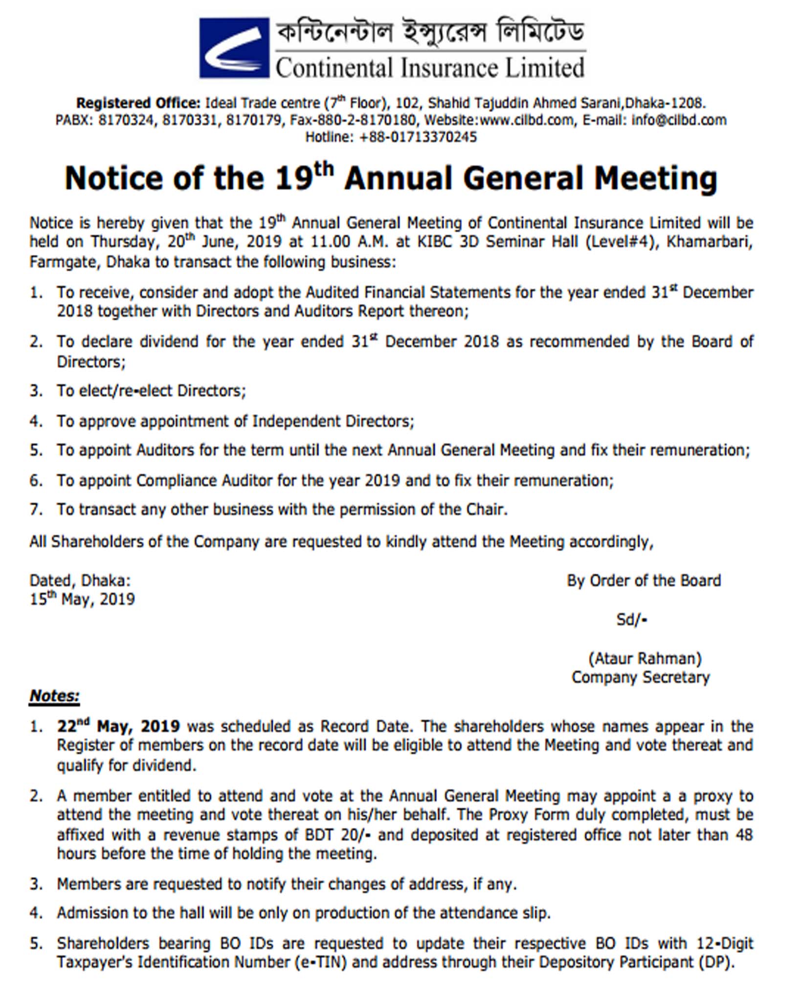 Continental Insurance Ltd